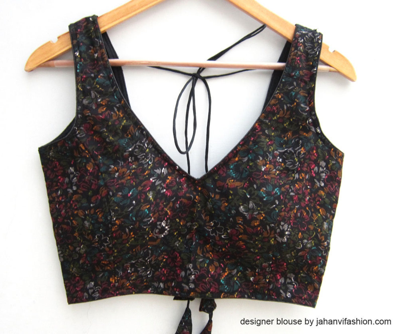 Readymade Designer V-neck Sleeveless Blouse With 20 Fabric - Etsy