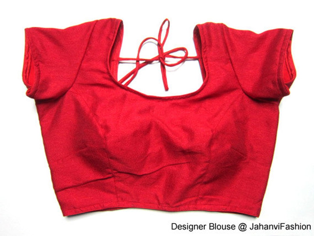 Raw Silk Blouse in Red Color Available in Popular Colors - Etsy