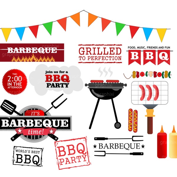Bbq Clipart - Etsy