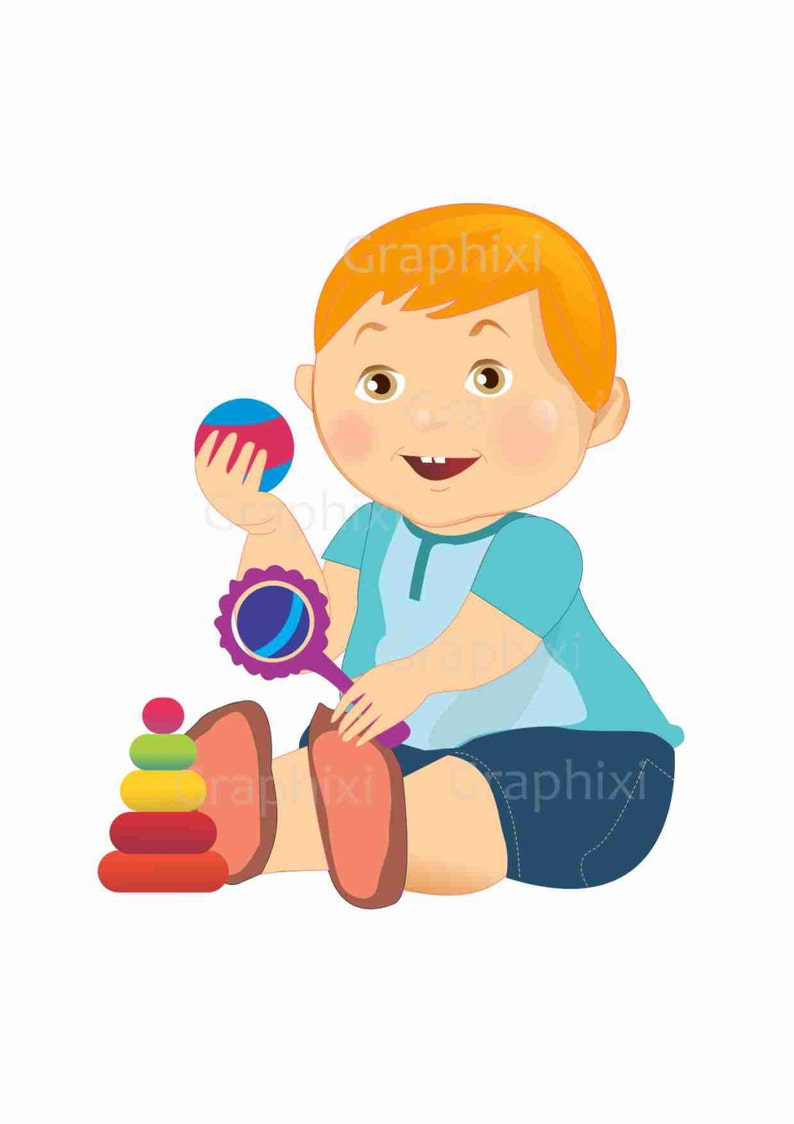 Clipart Toddler, Baby Boy, Clipart Commercial Use, Kids Vector Graphics ...