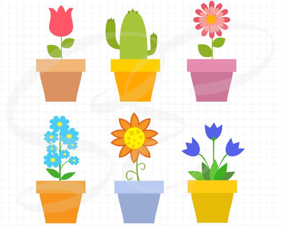 Flower, Vector Flowers, Clipart Commercial Use, Flower Digital Image ...