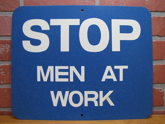 STOP MEN at WORK Reflective Sign Transportation Road Side - Etsy