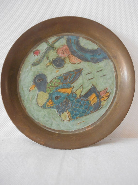 Storage & Organization Vintage Metal Enamel Paint Pattern Mini Pin Ring ...