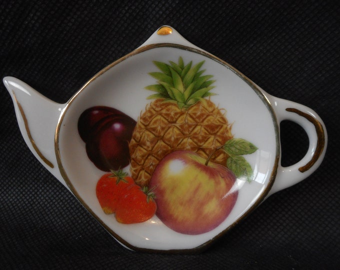 Vintage French Limoges Porcelain Tea Spoon Rest / Kitchen Utensil ...