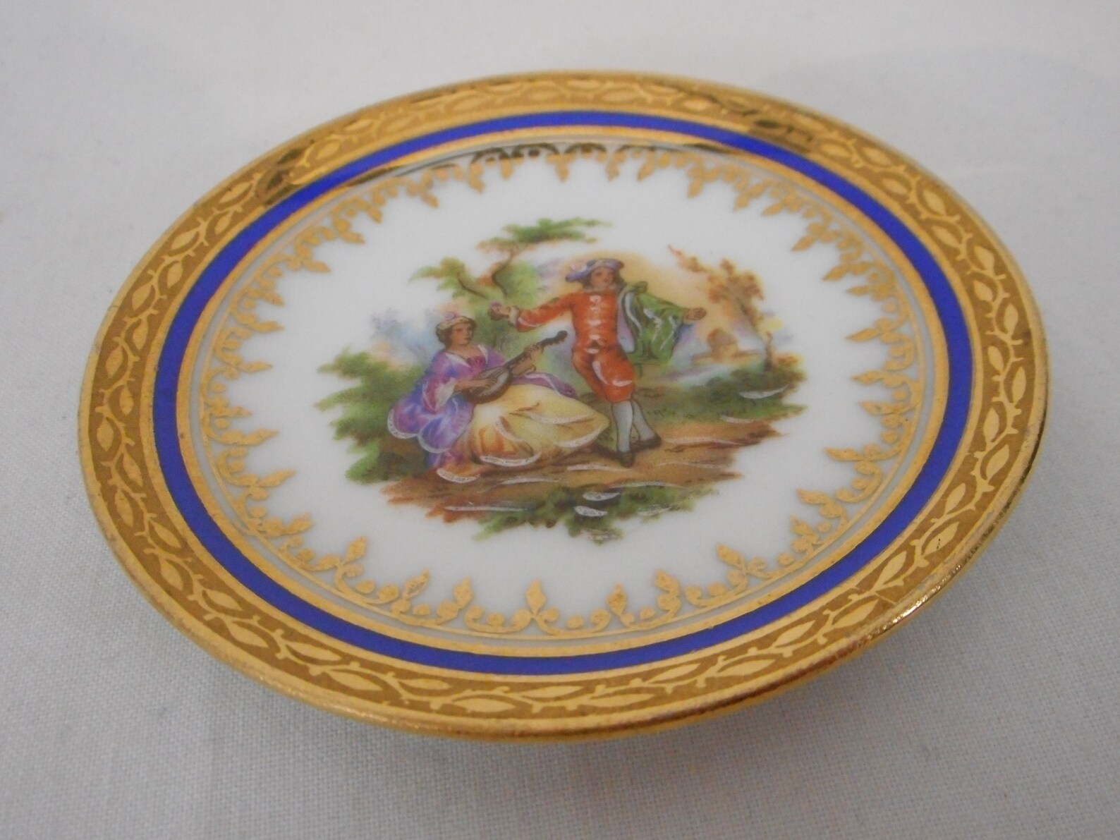 Vintage French Limoges Porcelain Small Miniature Plate / - Etsy