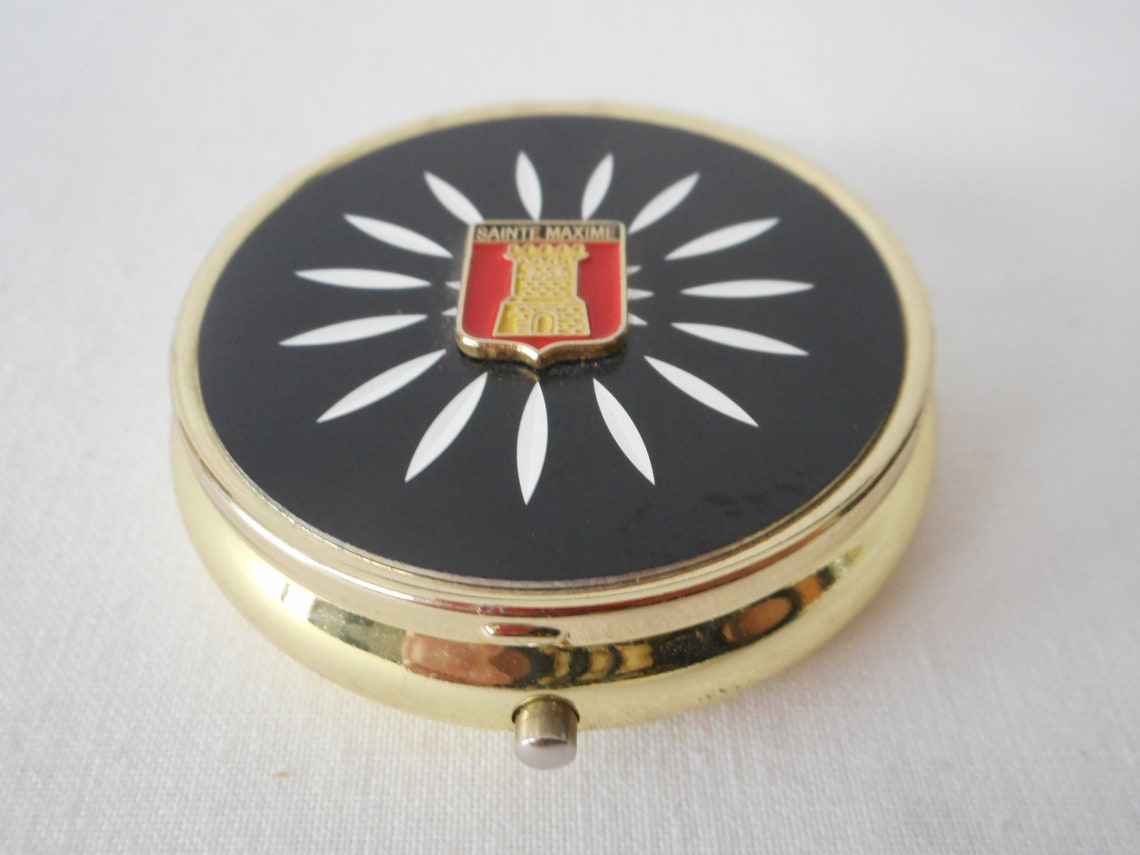 Vintage French Small Metal Pill Box / Trinket Box - Etsy Australia