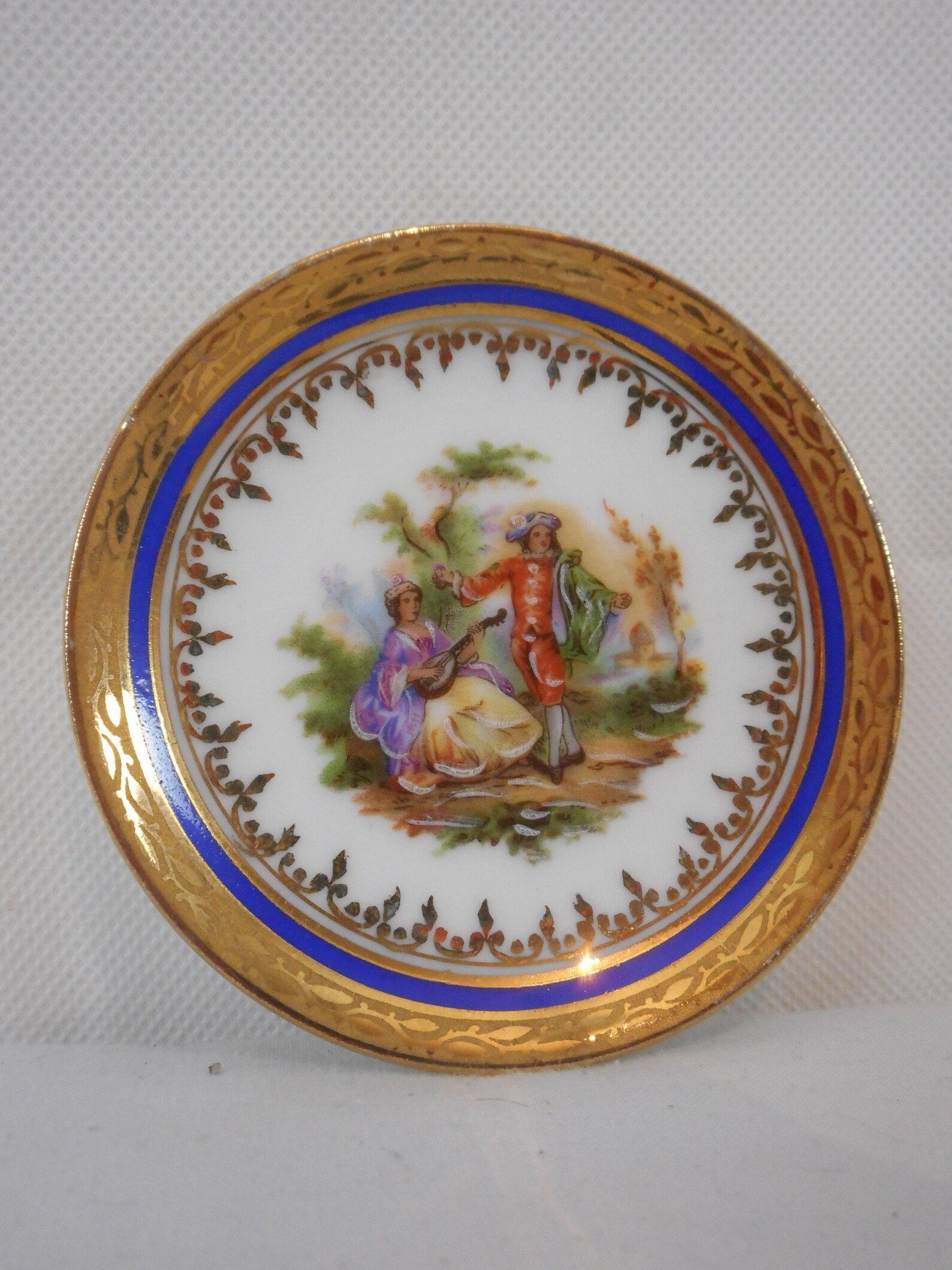 Vintage French Limoges Porcelain Small Miniature Plate / - Etsy