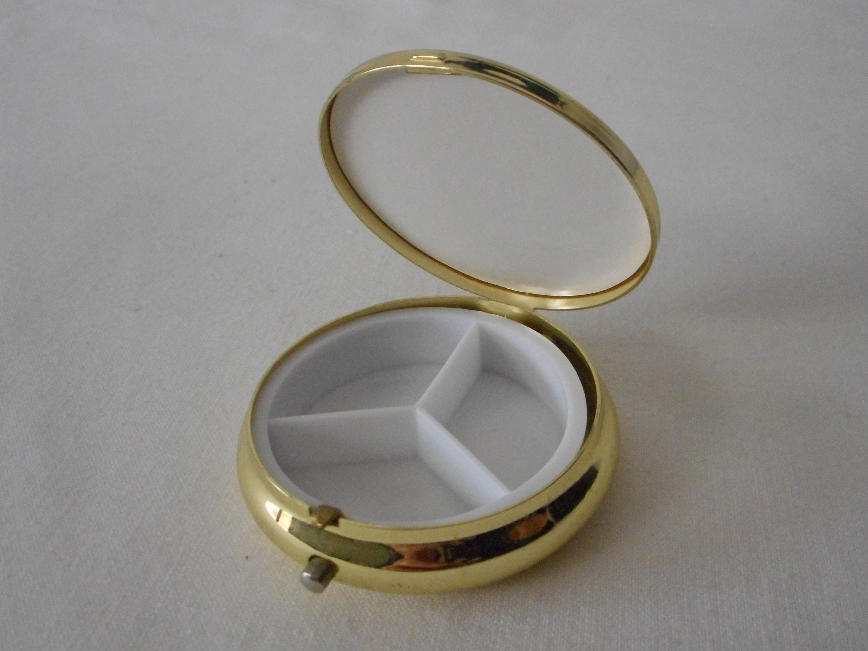 Vintage French Small Metal Pill Box / Trinket Box - Etsy Australia