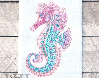 Seahorse Applique Machine Embroidery Design Digital Pattern - Etsy