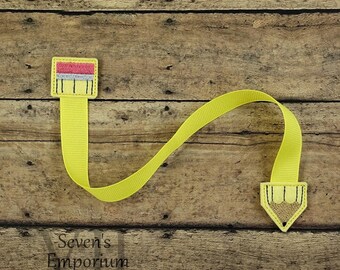 Bookworm Split Bookmark Feltie Machine Embroidery Design | Etsy