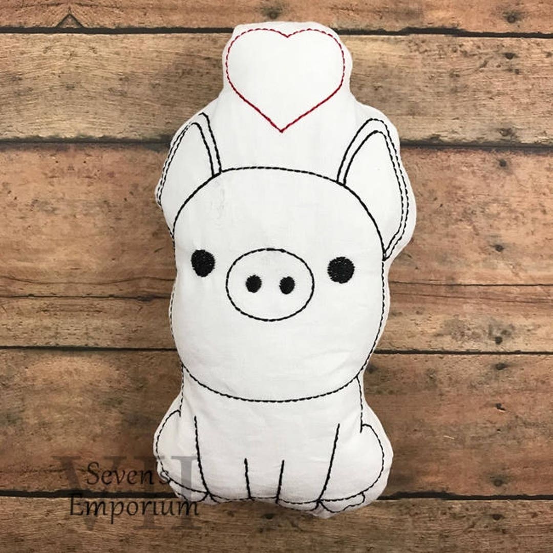 Sitting Pig in the Hoop Doodle-it Machine Embroidery Design - Etsy