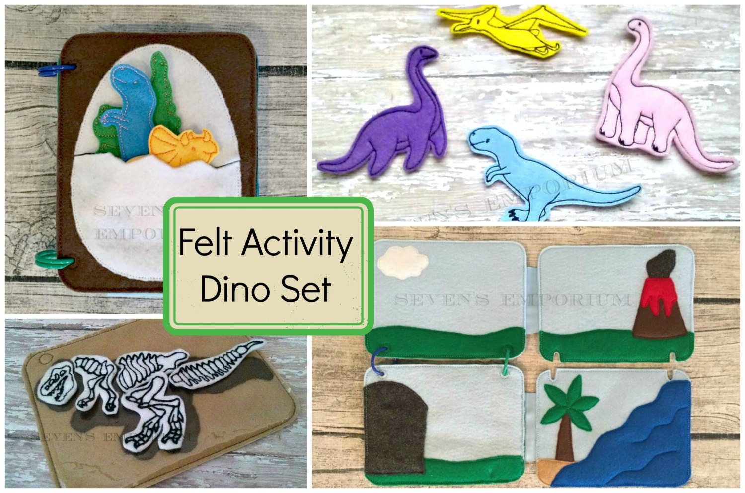 Dinosaur Activity Set Mega Pack in the Hoop Machine Embroidery - Etsy