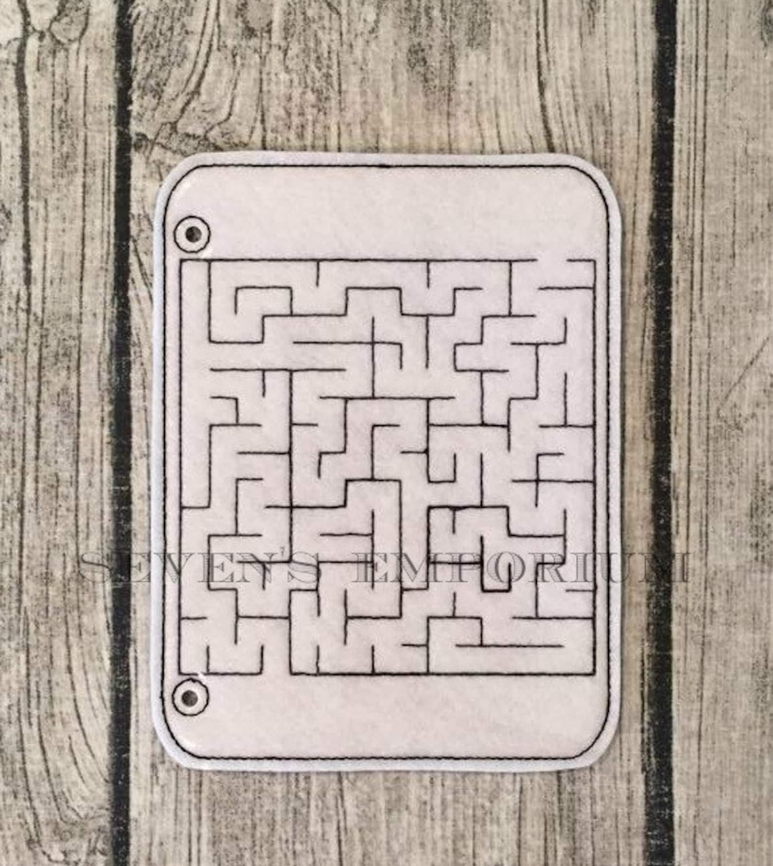 Maze in the Hoop Doodle-it Activity Page Machine Embroidery | Etsy