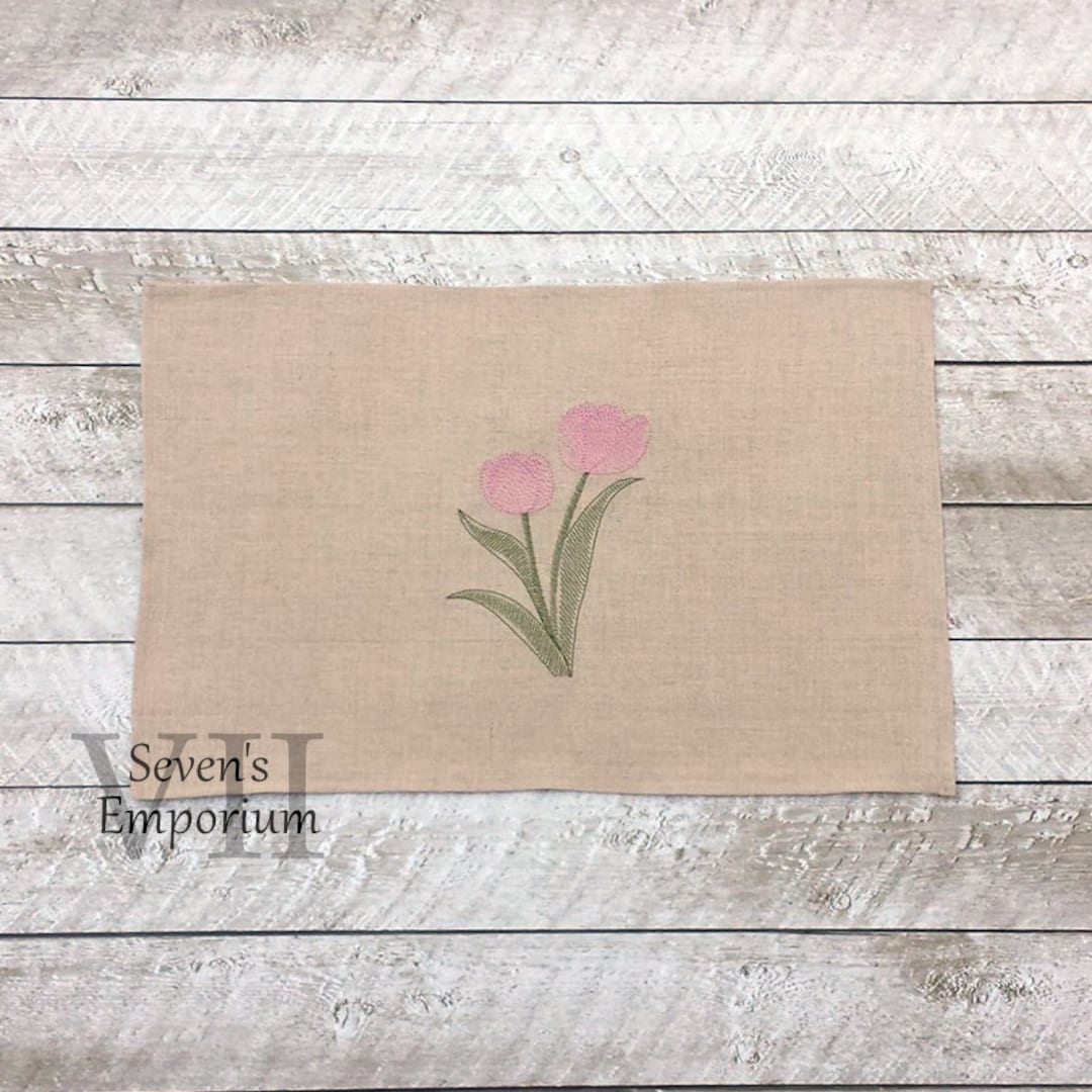 Tulips Sketch Machine Embroidery Design - Etsy