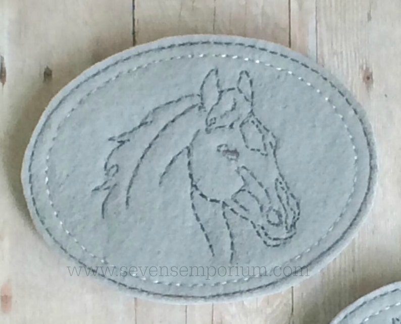 Horse Cowboy Western Belt Buckle in the Hoop Machine | Etsy