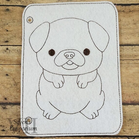 Begging Bulldog in the Hoop Coloring Page Machine Embroidery - Etsy Canada