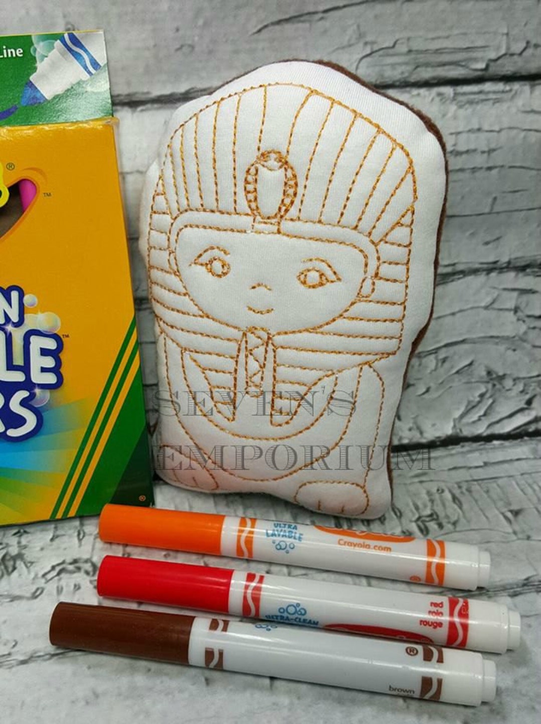 Sphinx Doodle-it in the Hoop ITH Machine Embroidery Design Stuffie ...