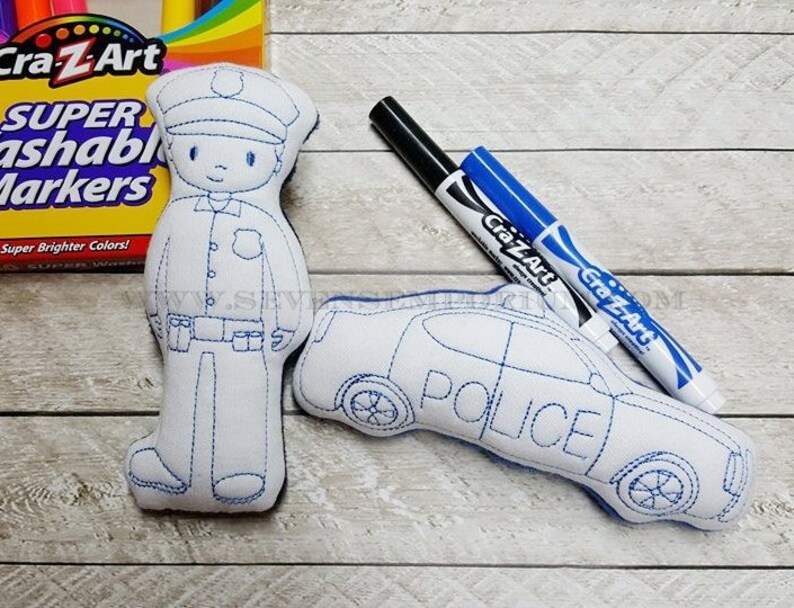 Police Officer in the Hoop Doodle-it Machine Embroidery Design - Etsy