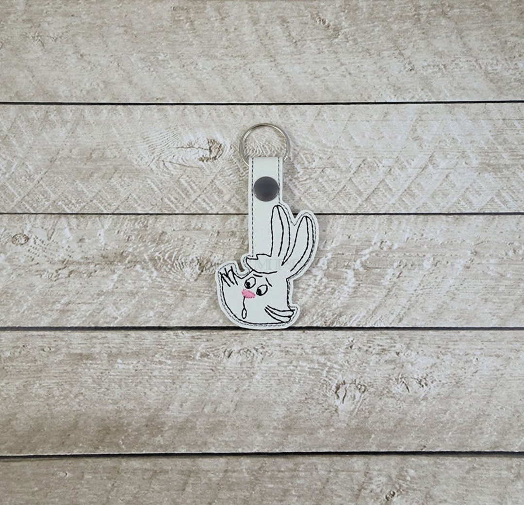 Alice in Wonderland WHITE RABBIT Key Fob Snap Tab Keychain - Etsy
