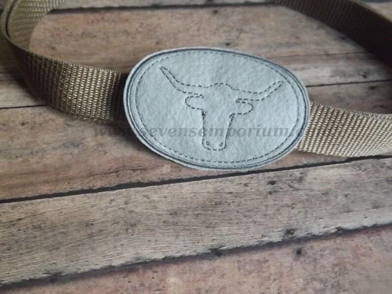 Bull Buckle in the Hoop Machine Embroidery Design | Etsy