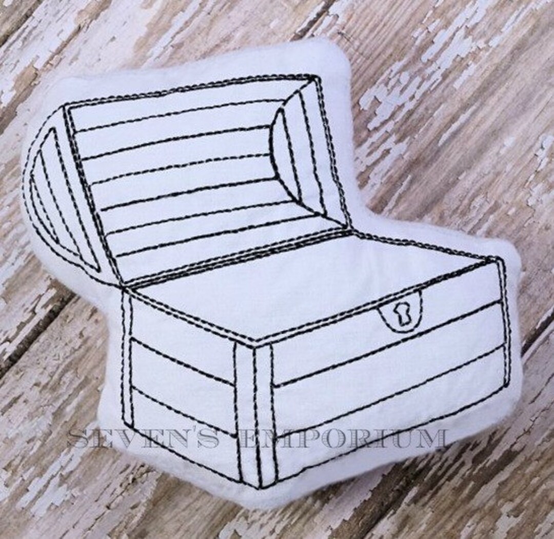 Pirate Treasure Chest in the Hoop Doodle-it Machine Embroidery Design ...