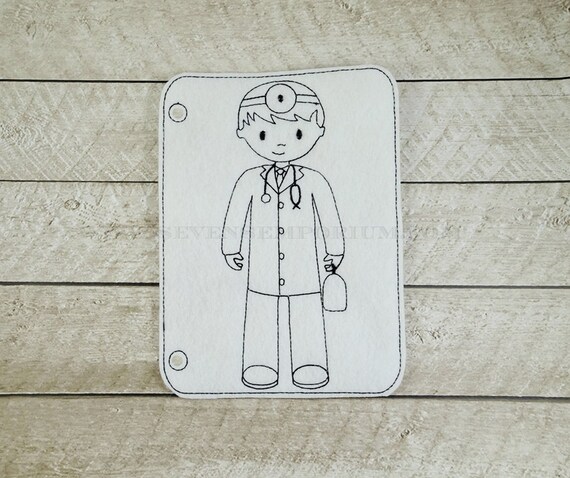 Classic Old School Traditional Doctor Boy In The Hoop | Etsy