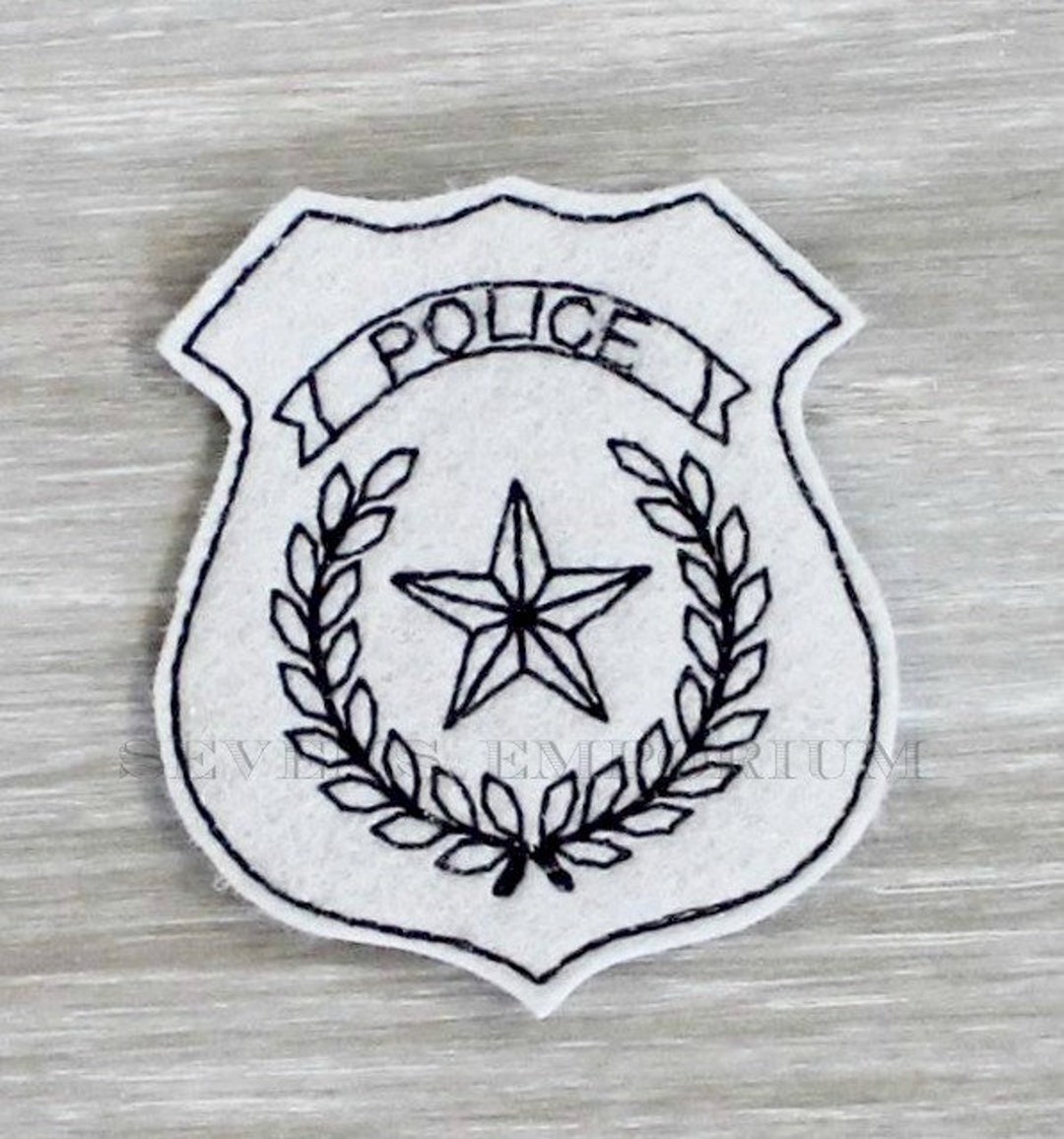 Police Badge Felt in the Hoop Machine Embroidery Design - Etsy