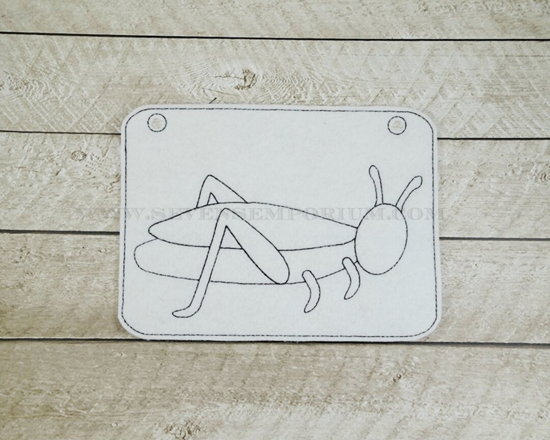 Basic Grasshopper Cricket Hopping Bug in the Hoop Doodle-it Coloring ...