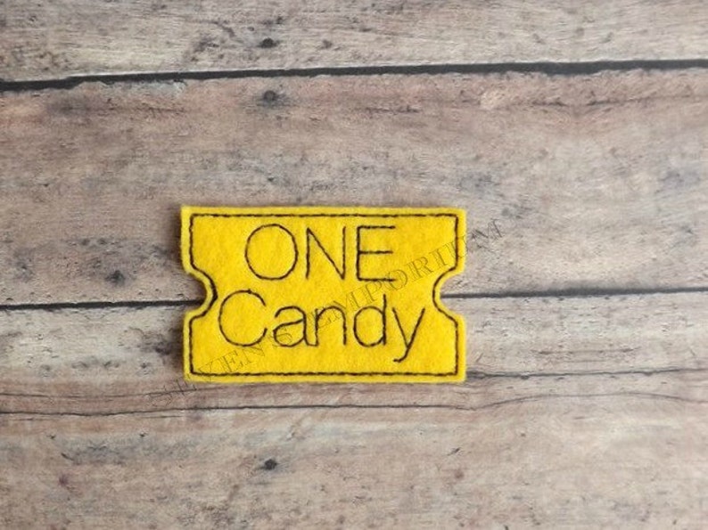 Candy Ticket in the Hoop Machine Embroidery Design - Etsy
