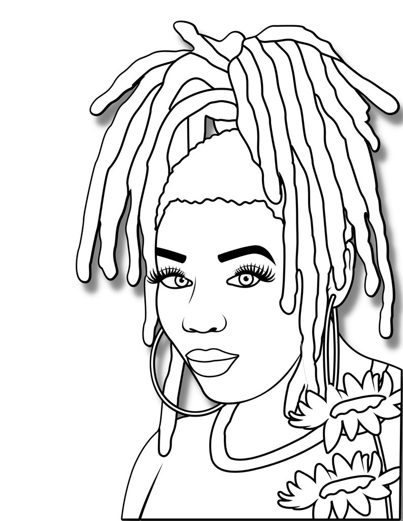 Locs of Love Coloring Pages - Etsy