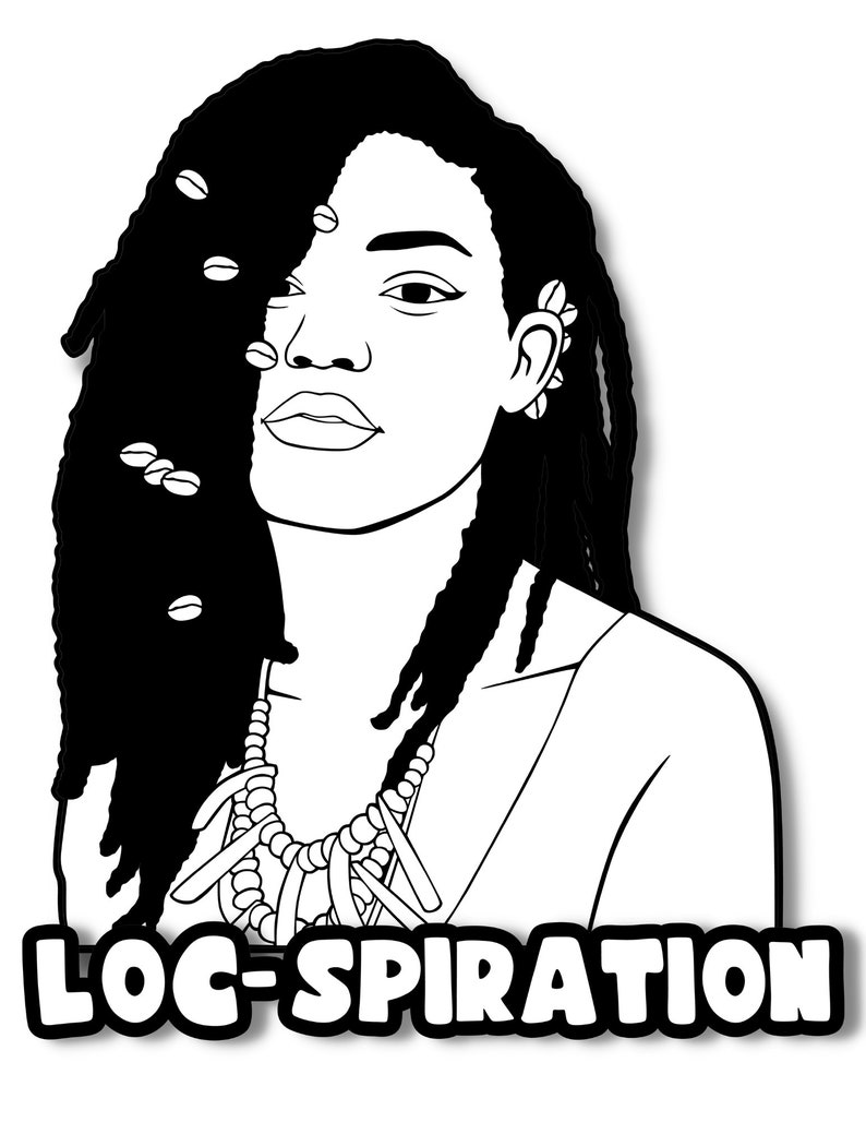 Locs of Love Coloring Pages - Etsy