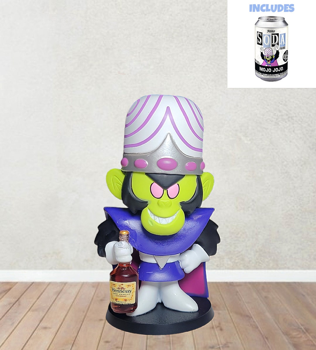 Mojo Jojo From Powerpuff Girls Holding a Bottle of Hennessy Cognac ...