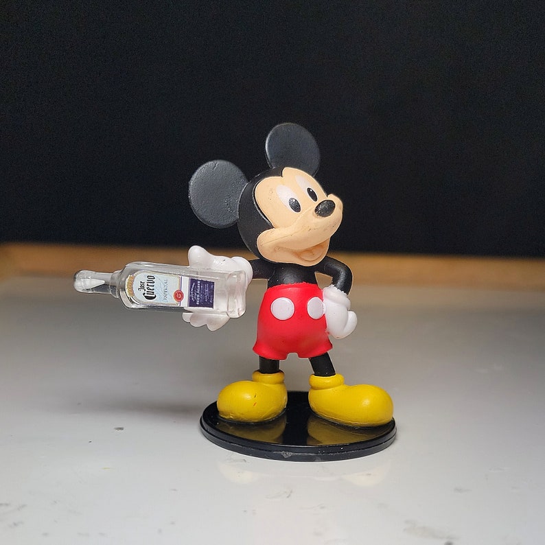 Mickey Mouse Toy From Walt Disney With a Bottle of Jose Cuervo Tequila ...