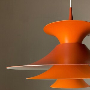 Vintage Orange Radius Ceiling Light by Erik Balslev for Fog & Morup ...