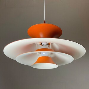 Vintage Orange Radius Ceiling Light by Erik Balslev for Fog & Morup ...