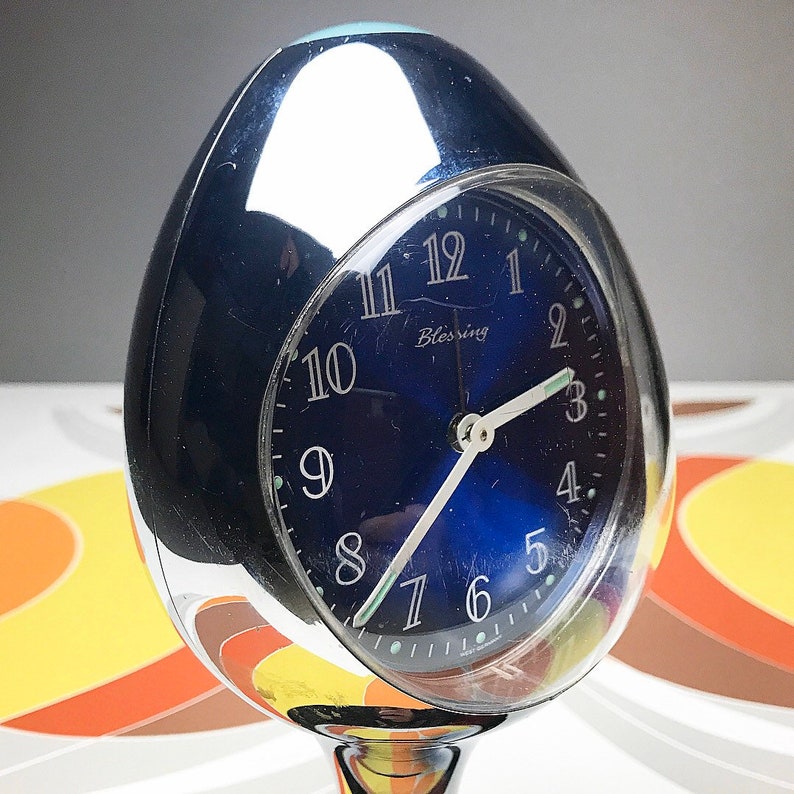 Space Age Chrome Alarm Clock by Blessing Germany 1970s. - Etsy
