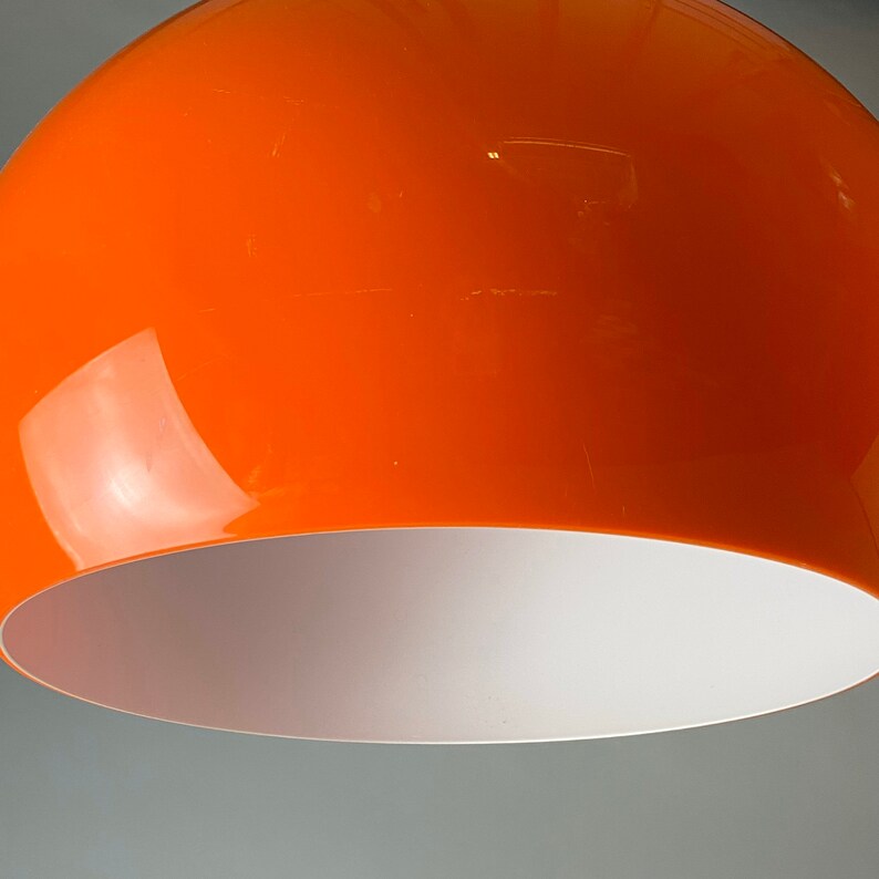 Beautiful and huge orange ceiling light by Harvey Guzzini | Etsy