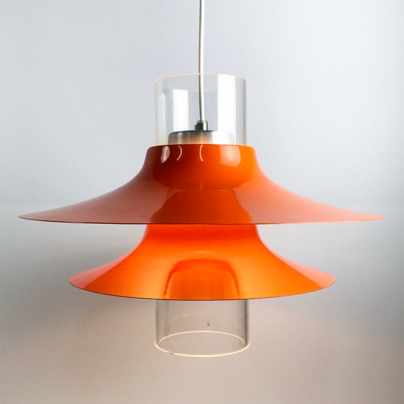 Orange Ceiling Light - Etsy