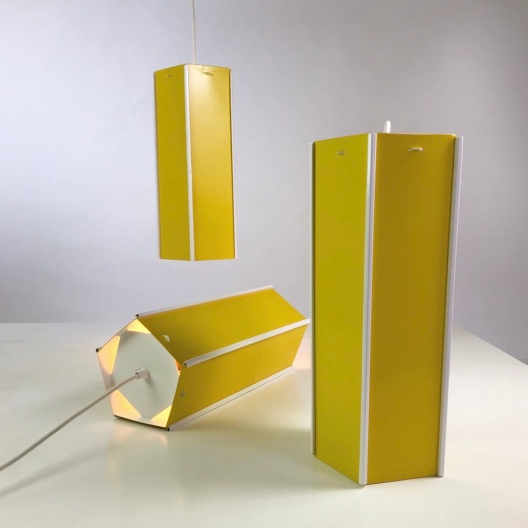 Mid-century Modern Pentagon Tube Ceiling Lights, Preben Dal Design ...