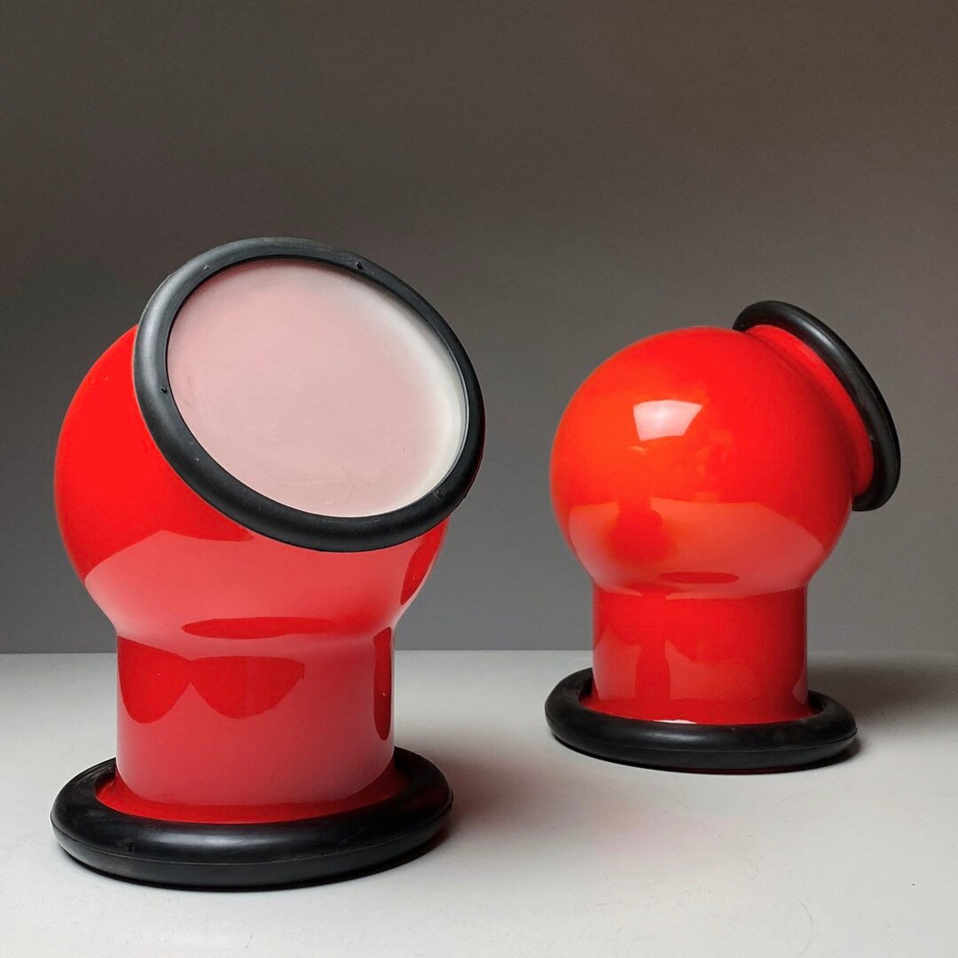 Bathroom Glass Wall Sconces by Michael Bang for Holmegaard, Denmark ...