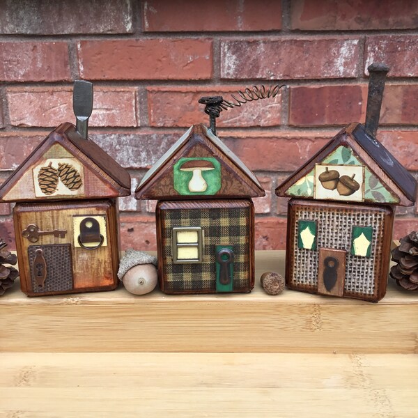 Wood Block House - Etsy