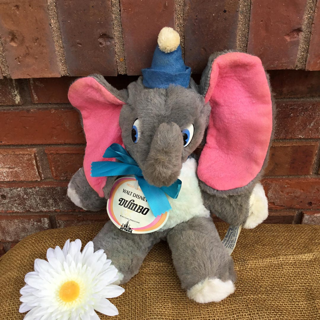 Vintage 12 Plush Stuffed Dumbo Walt Disney Production 1960s Original ...