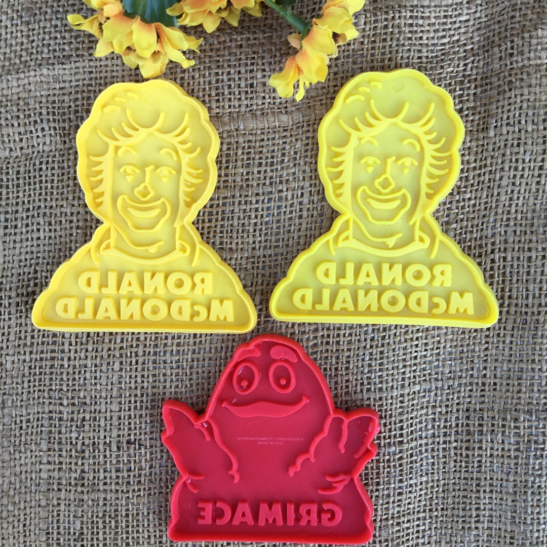 3 Mcdonald’s Play Dough Cutters | 1980 | Ronald Mcdonald and Grimace ...