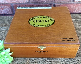 Churchill Cigar Box - Etsy