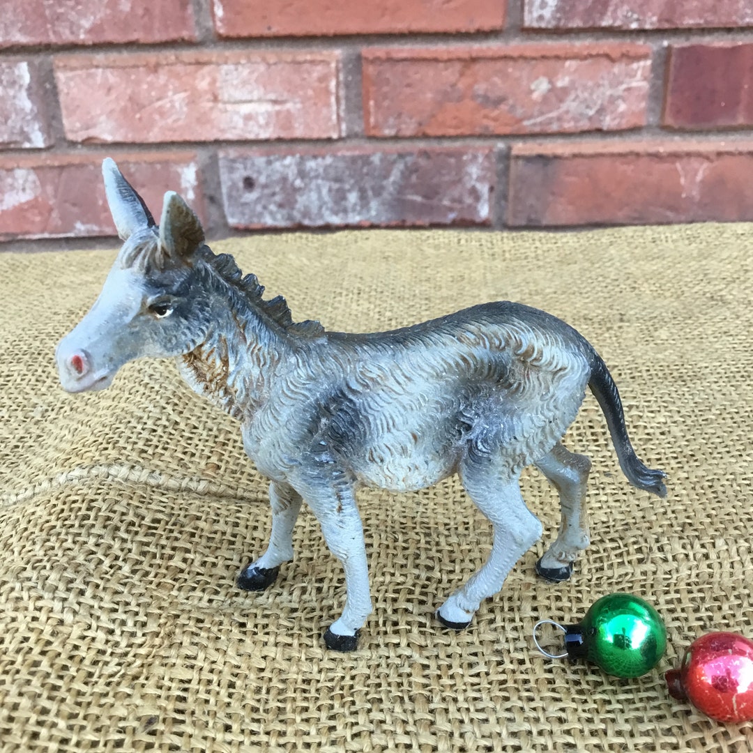 Vintage Nativity Donkey Resin 3 Tall Italy Nativity - Etsy