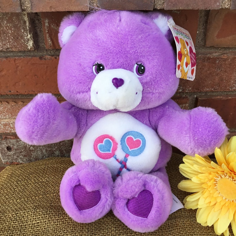 Purple Care Bear Plush - Etsy