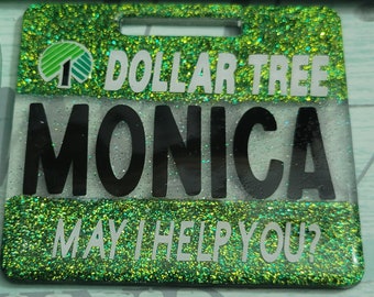 1 X 3 Dollar Tree Employee Name Badge - Etsy