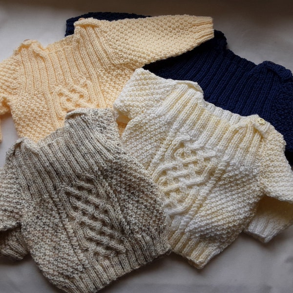 Hand Knit Aran Jumper - Etsy