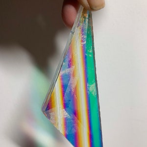Dichroic Beveled Glass Triangles for Stained Glass Work - Etsy
