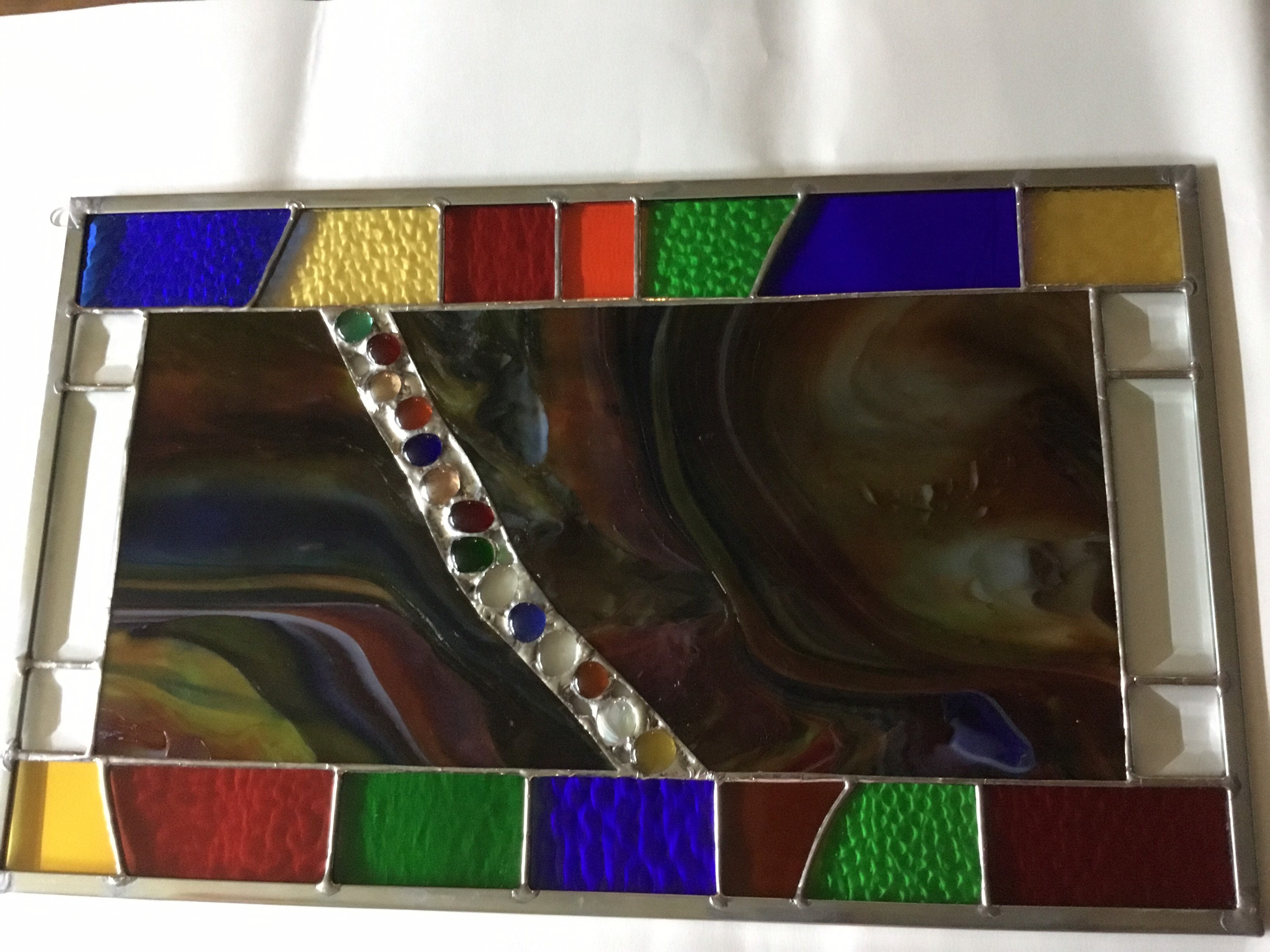 Stained Glass Panel With Rainbow Colors - Etsy